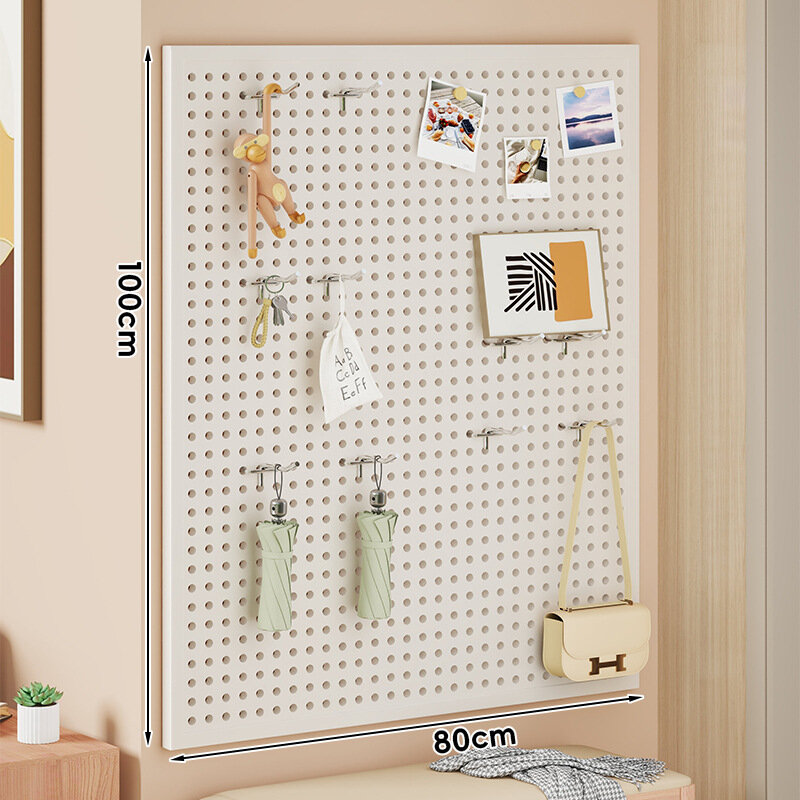 Стеллаж для хранения с перфорированной доской для прихожей за дверью, настенная перфорированная доска для гостиной, нержавеющая сталь для хранения и демонстрации