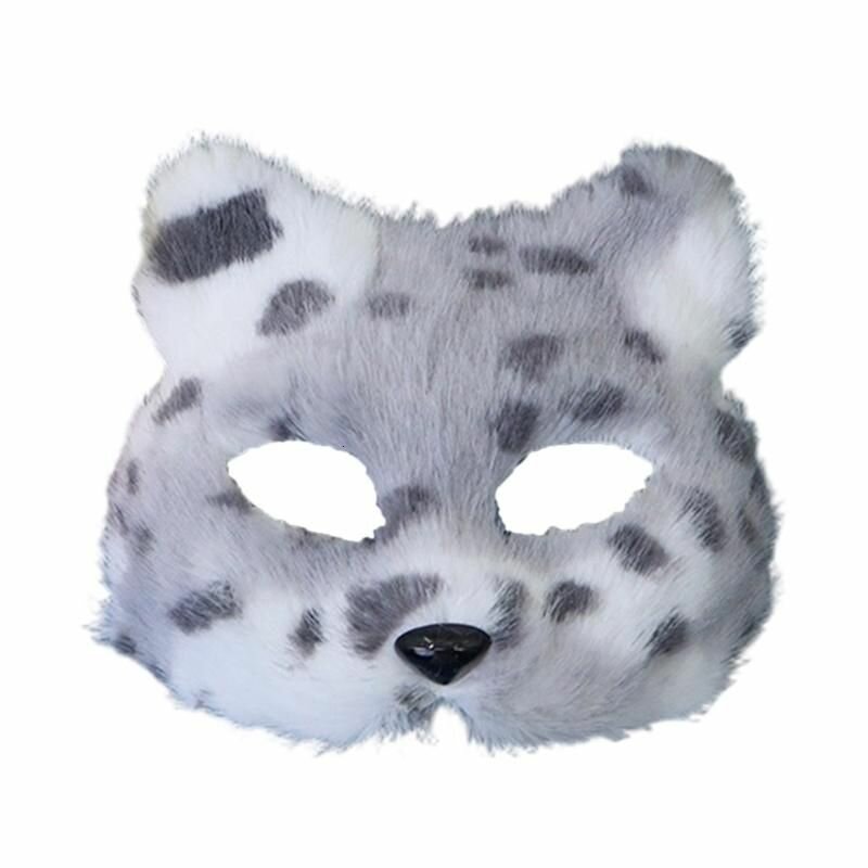 Маска из плюша волка, лисы, кота, Серый