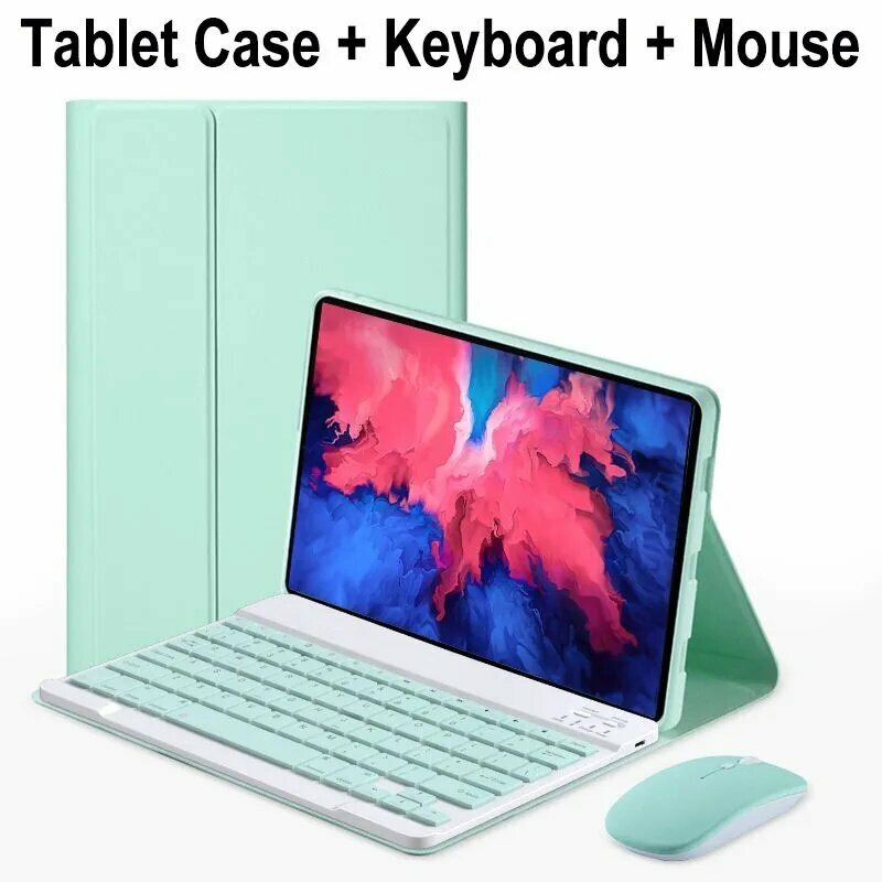 Чехол для Lenovo Tab P11/Plus 11 дюймов, для Xiaoxin Pad 11 2020 TB-J606F/L Pad Plus 2021 TB-J616F/L/J607F/L Съемный защитный чехол с русской клавиатурой и мышью.