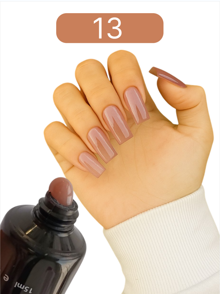 Акригель для наращивания ногтей, 15 мл. №13 пудровый