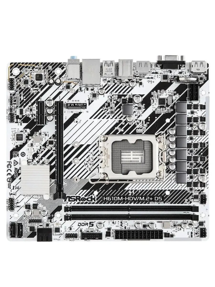 Материнская плата H610M-HDV/M.2+ D5 - LGA 1700, DDR5
