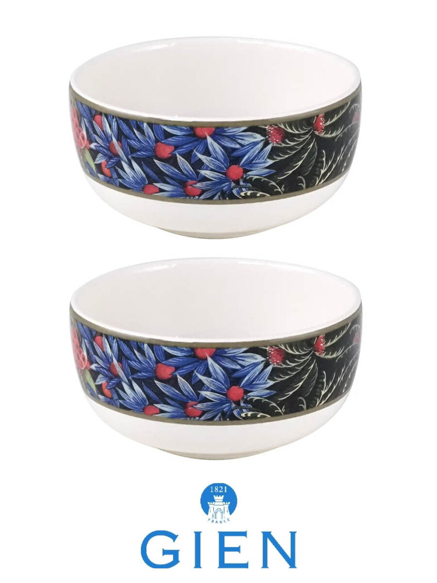 Набор салатников фаянсовых Gien Le Jardin Du Palais, 2 шт, глазурь, Франция