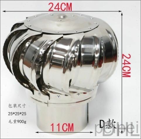 GEALFIS Турбодефлектор 110 мм вращающийся, колпак для вентиляции и дымохода из нержавеющей стали, усилитель тяги, защита от ветра и осадков