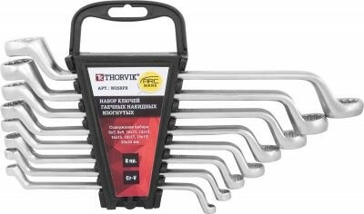 Набор ключей гаечных накидных изогнутых серии ARC на держателе 6-22 мм Thorvik W2S8PR