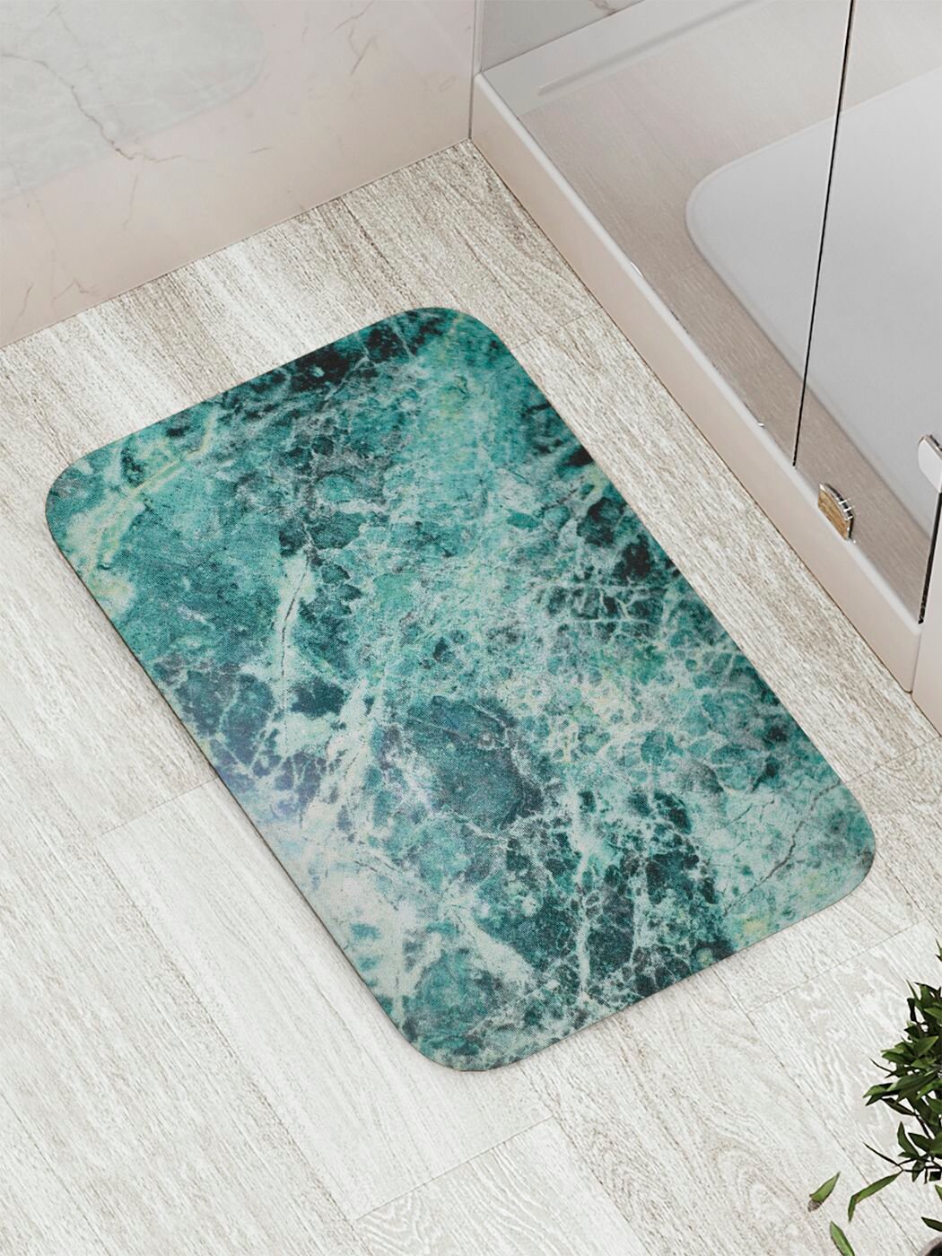 Коврик для ванной комнаты, туалета "Пена океана" противоскользящий, 52х77 см, JoyArty