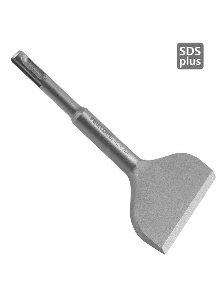 Зубило (лопатка) для перфоратора 3 дюйма 75 x 165 мм, 42CrMo зубило плоское Лопатка для снятия плитки, сбивания раствора с кладки крепление SDS Plus