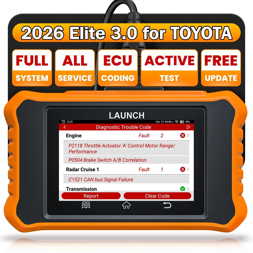 Диагностический сканер LAUNCH X431 ELITE V3.0 для автомобилей, OBD2, двунаправленный, для всех систем, кодирование ЭБУ, бесплатные обновления для автомобилей TOYOTA