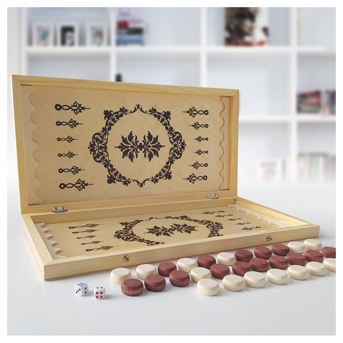 Игра настольная ТРИ совы "Нарды", с деревянной доской 40*40см