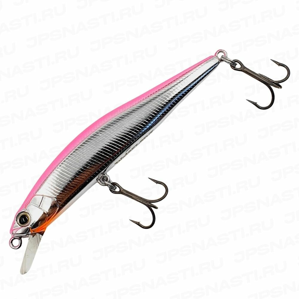 Японский воблер на щуку Waterland Jerk Sonic 90S, 12.5 г, #07 Pink Silver / Приманки на лосося / Воблеры для ловли жереха