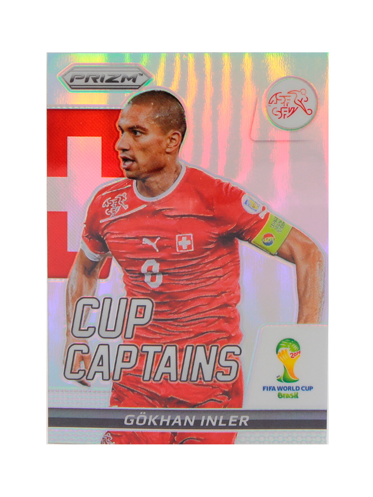 Коллекционная карточка Panini Prizm FIFA World Cup 2014: #12 Gokhan Inler - Cup Captains
