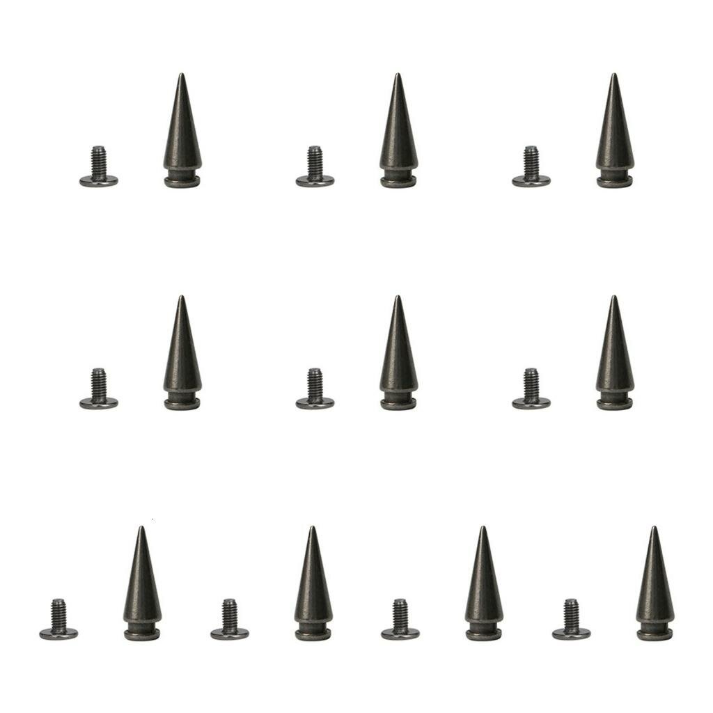 Готические шипы из сплава, 10 шт, пистолет черный - 18 Башен-близнецов 7x20