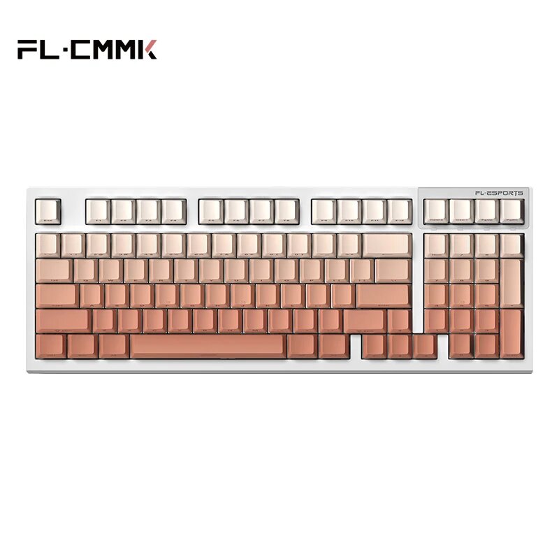 FL·ESPORTS FL980V2 PRO Механическая клавиатура 97 клавиш FL Yuedong Red, White Blush