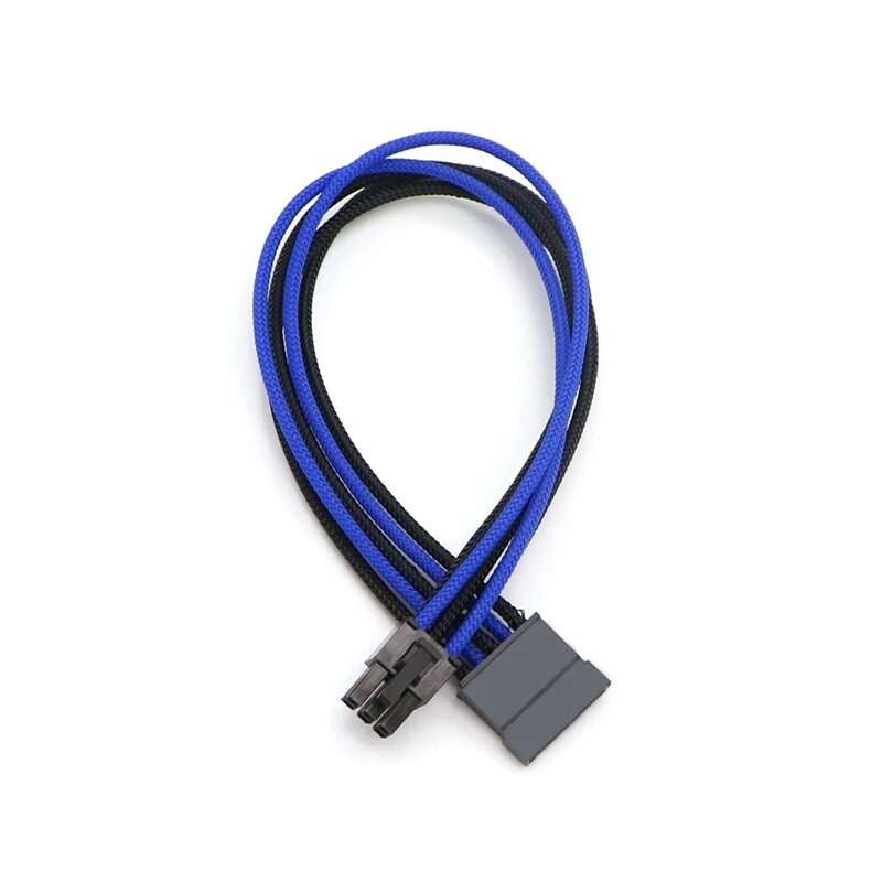 Кабель питания Unyisi 6Pin to Sata 15Pin 60cm, Black-Dark Blue
