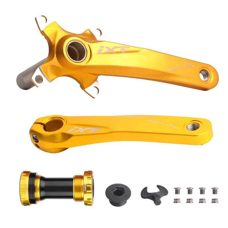 IXF алюминиевые шатуны для горных велосипедов JIANKUN Желтый, Crank and BB, IXF Crank BB-Gold