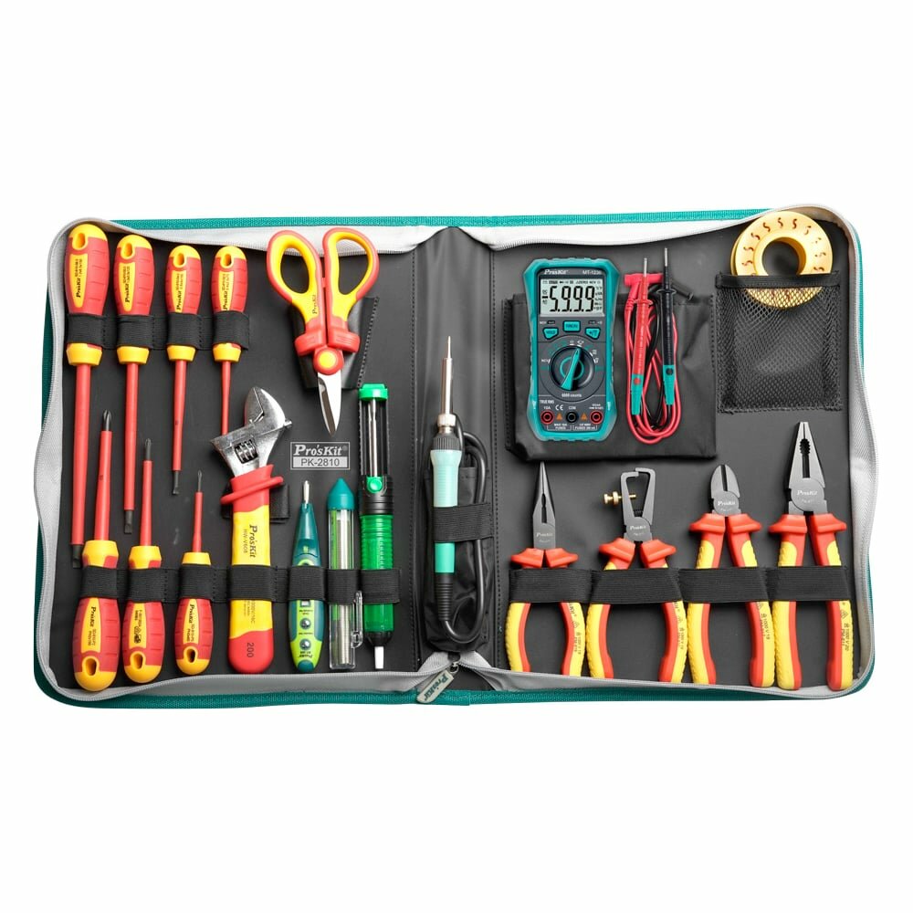 Набор изолированных инструментов ProsKit PK-2810B 1000 В, аналог PK-2803BM, 20 предметов С00040079
