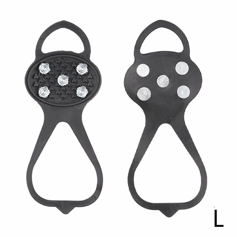 Противоскользящие насадки для обуви, 8 шипов силиконовые ледоходы для зимней обуви, надежные кошки для гололеда и зимнего туризма