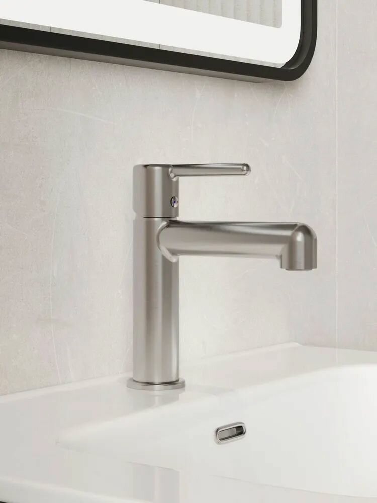 Смеситель IDDIS Aiger AIGBC00i01 для раковины хром матовый