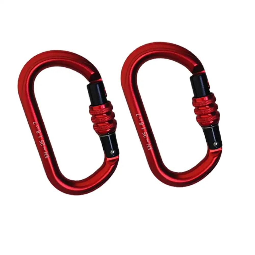 Карабин красный O-образный 25KN Red 2
