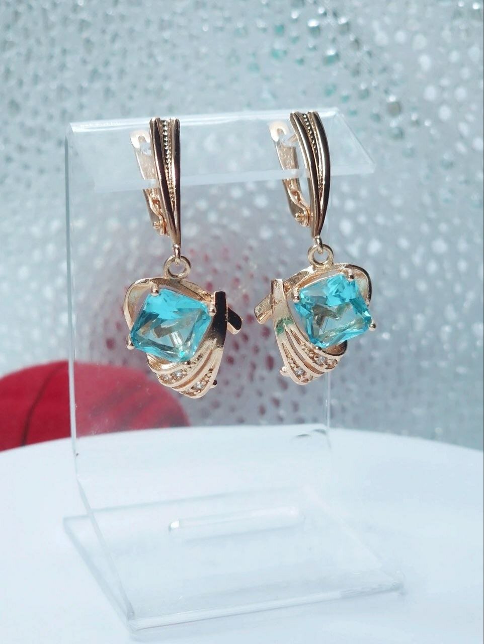 Серьги, топаз Swarovski