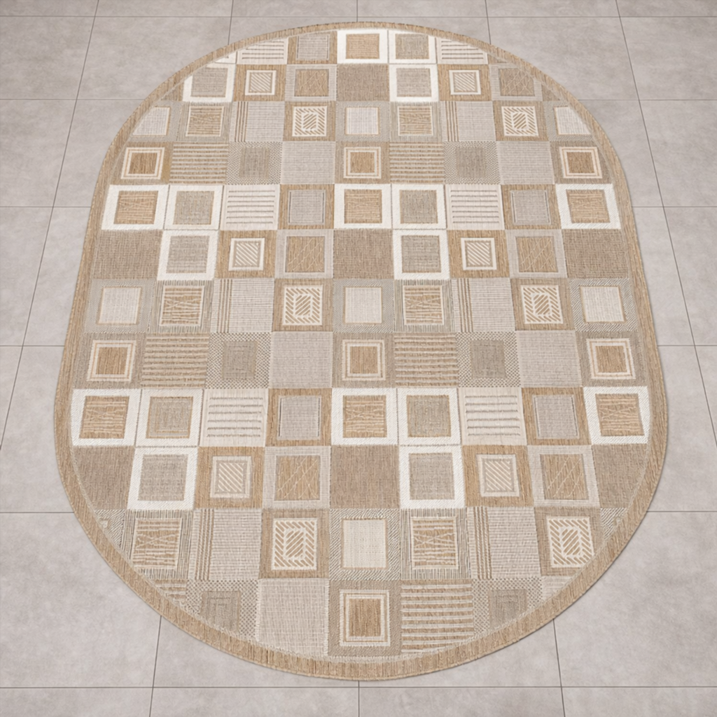 Ковер Флурлюкс (Сизаль) дизайн 51304 цвет 50522 Овал 1.2x1.7м