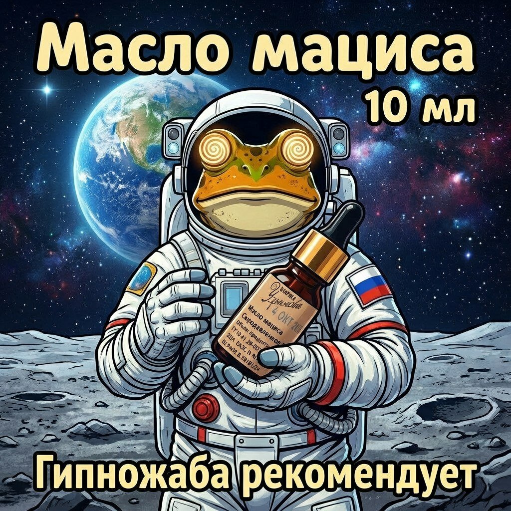 Масло мациса от Гипножабы, Индонезия, сыродавленное, 10 мл