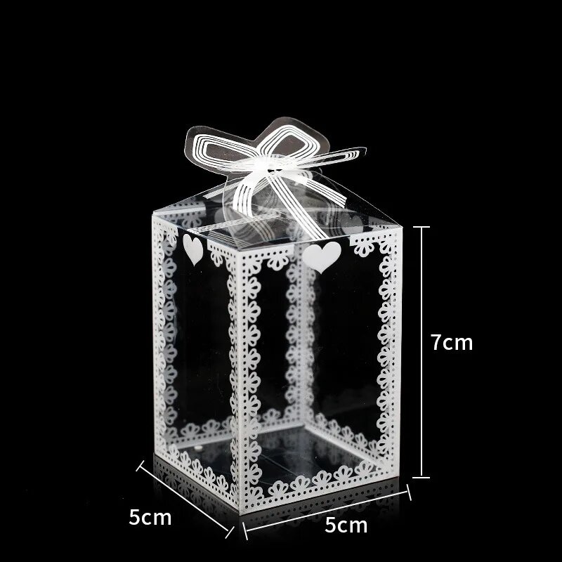Прозрачные коробочки ПВХ 5x5x7 см