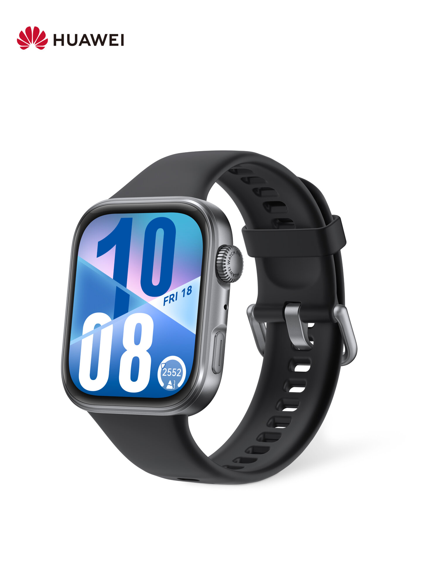 Смарт часы HUAWEI WATCH FIT 4 Чёрный, 43 мм, фторэластомеровый ремешок