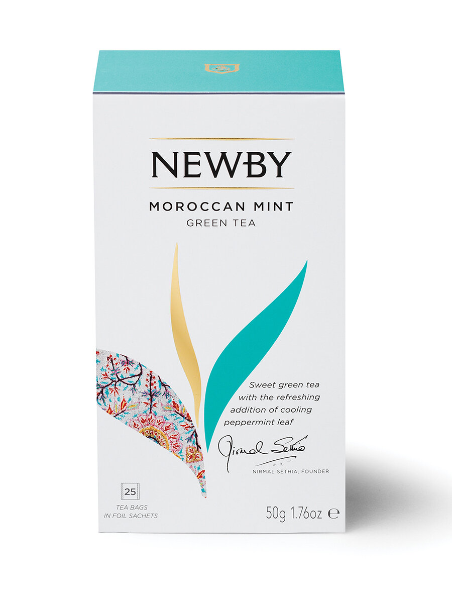 Newby Марокканский чай с Мятой, зеленый, пакетированный 1/50г