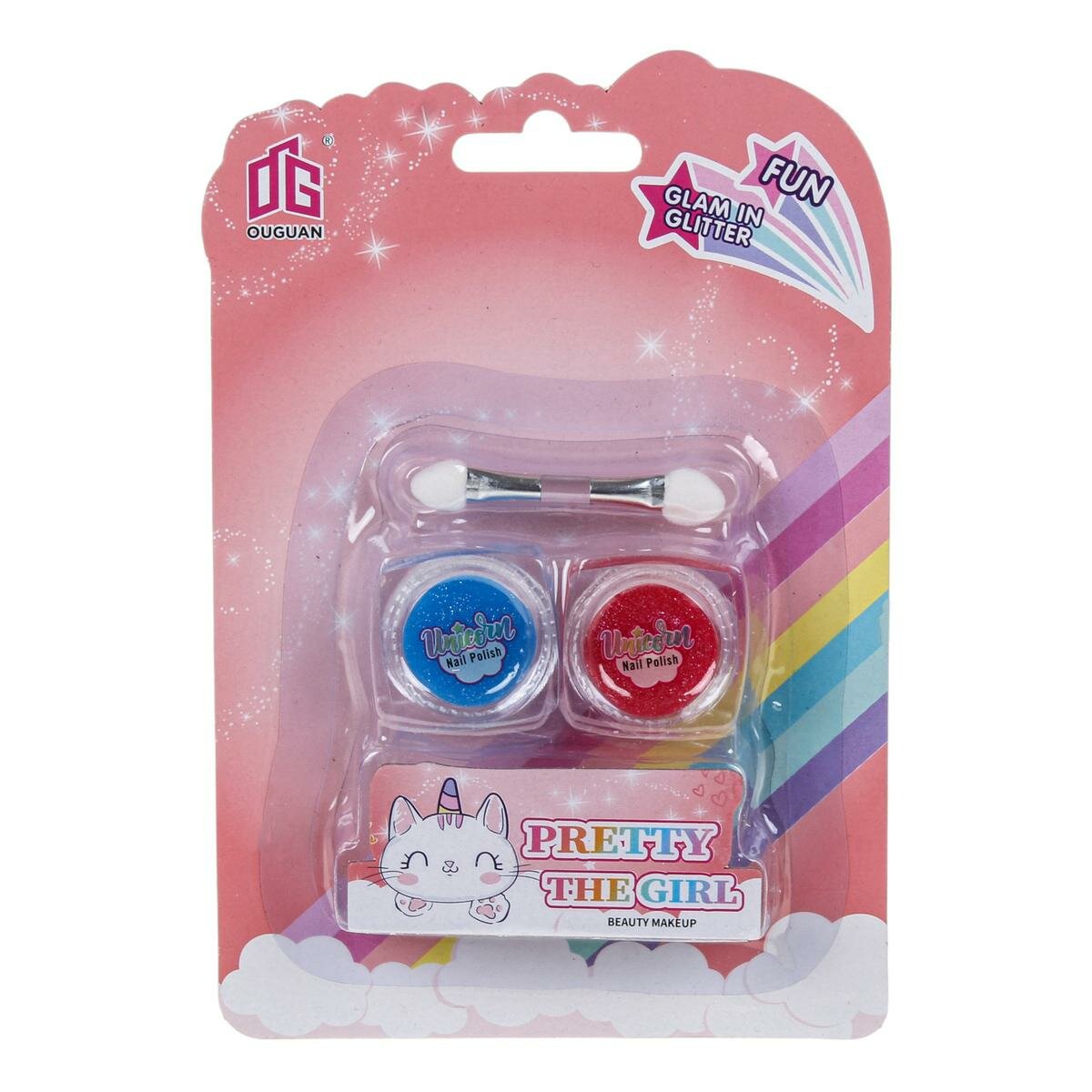 Набор косметики для девочки "Girl series" 2 блеска для губ, аппликатор, блистер 11,7х17х3 см