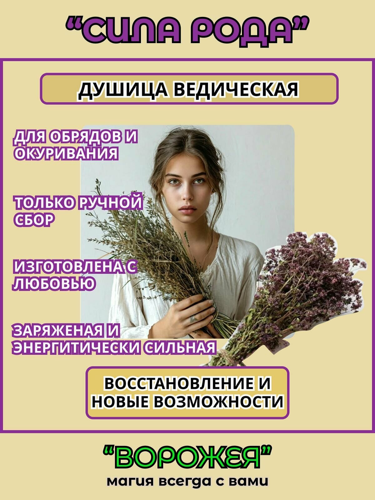 Душица Алтайская, помощь рода, для обрядов и окуривания, программная.