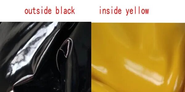 Двусторонняя одежда из ПВХ, мешок для мам с внутренними рукавами, XL, black inside yellow, women