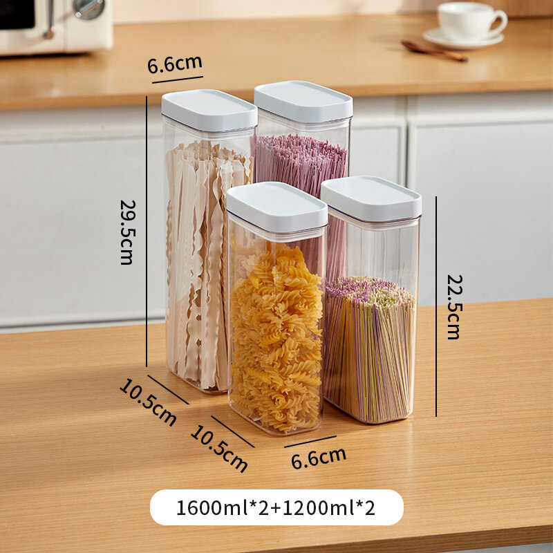 Контейнер для хранения лапши, пищевой контейнер для хранения круп, стеклянная трубка для хранения лапши, пластиковая пустая бутылка, герметичная банка.