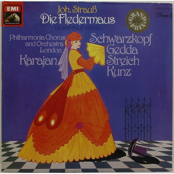 Винтажная виниловая пластинка STRAUSS - DIE FLEDERMAUS (HERBERT VON KARAJAN)