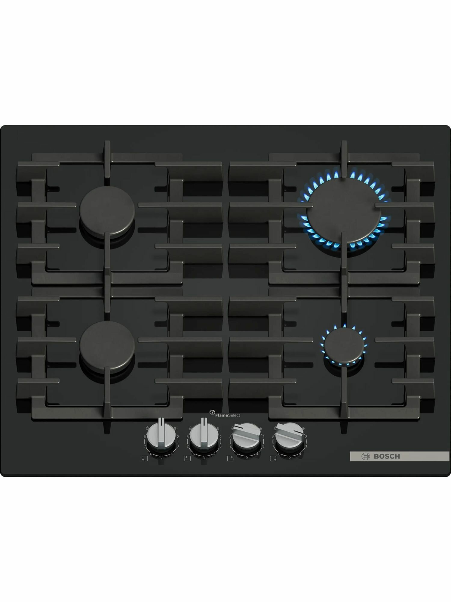 Встраиваемая газовая панель BOSCH PPP6A6I40 Series 6, независимая, 4 конфорки, черная