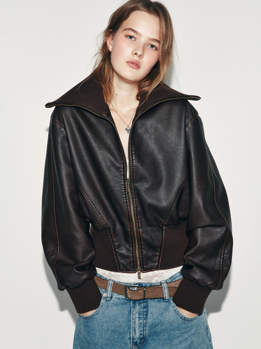 Куртка кожаная young