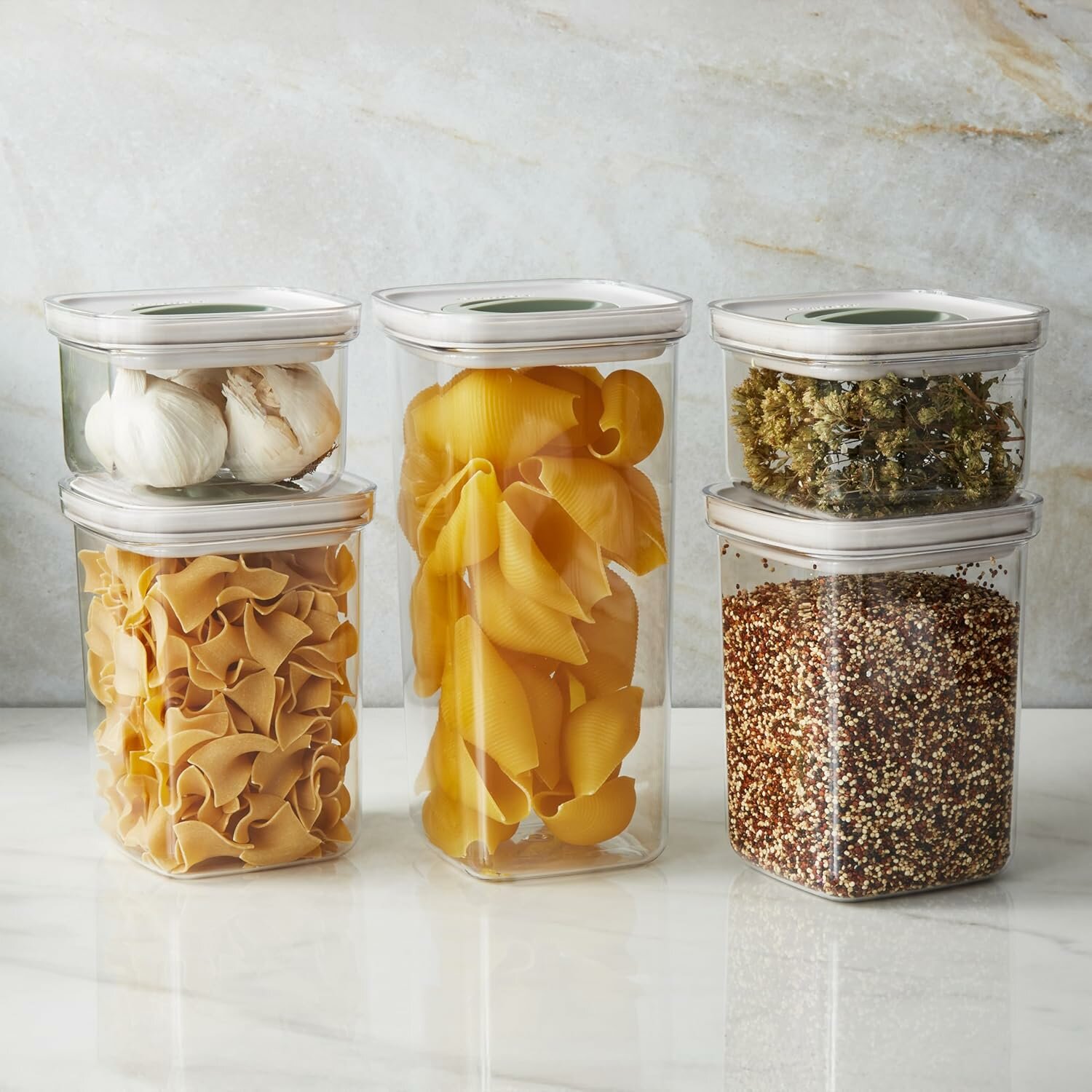 Набор контейнеров для еды и хранения продуктов, BergHOFF Leo Smart Seal, 5 предметов, герметичные, крышки с клапаном