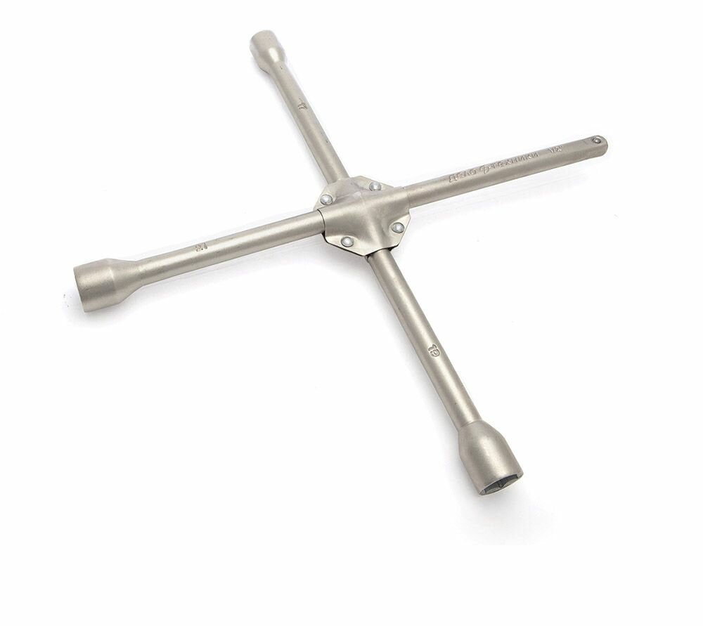 Ключ баллонный крестовой усиленный 17х19х21 мм 1/2" , 531221, сталь, Дело Техники.