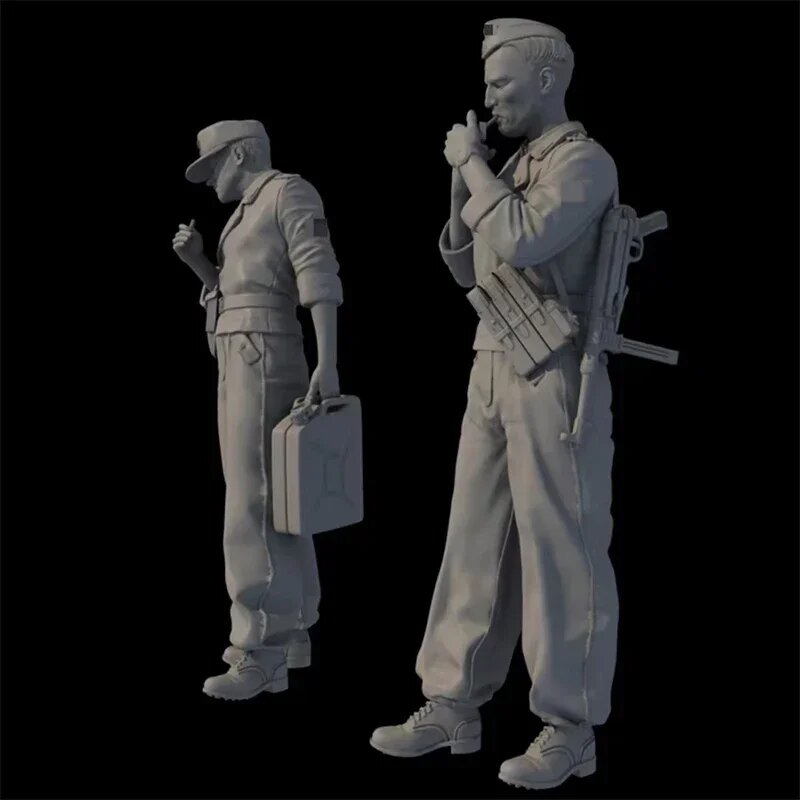 Модель солдата из смолы 1/35, белый, ручной работы