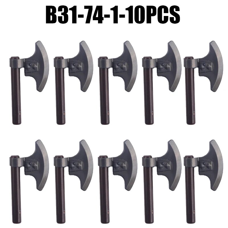 Средневековые топоры 10 шт. B31-74-1-10PCS, серые