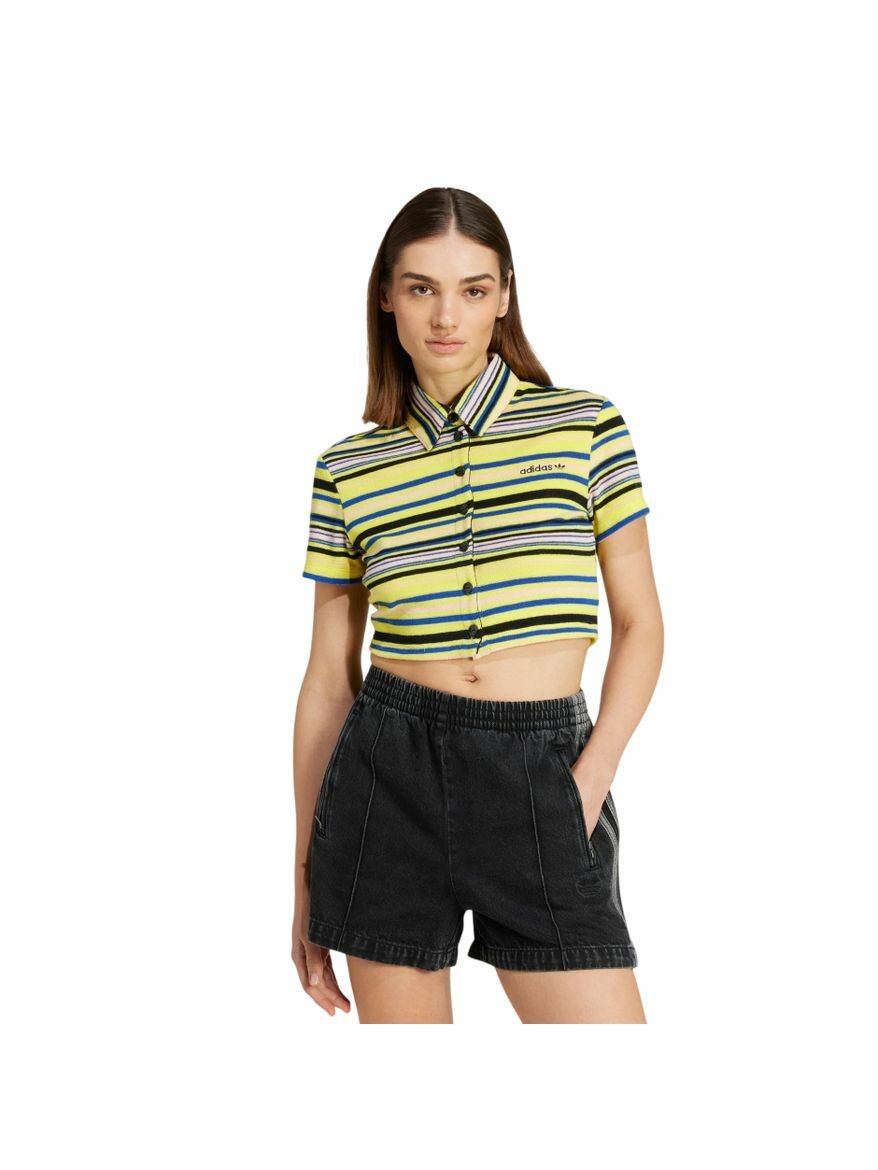 Футболка спортивная Striped Towel Button-Up T-Shirt W