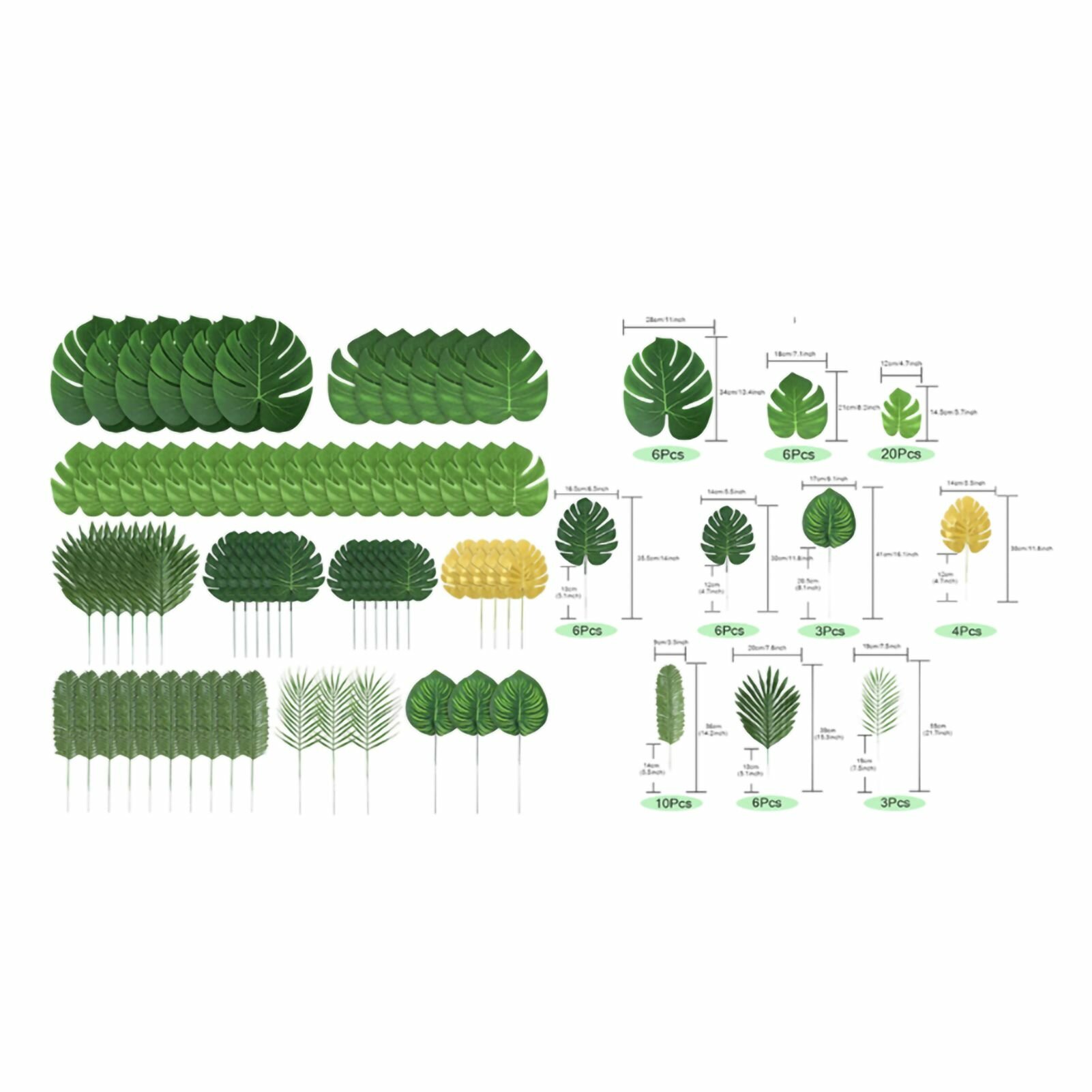 70 листьев монстеры для декора.