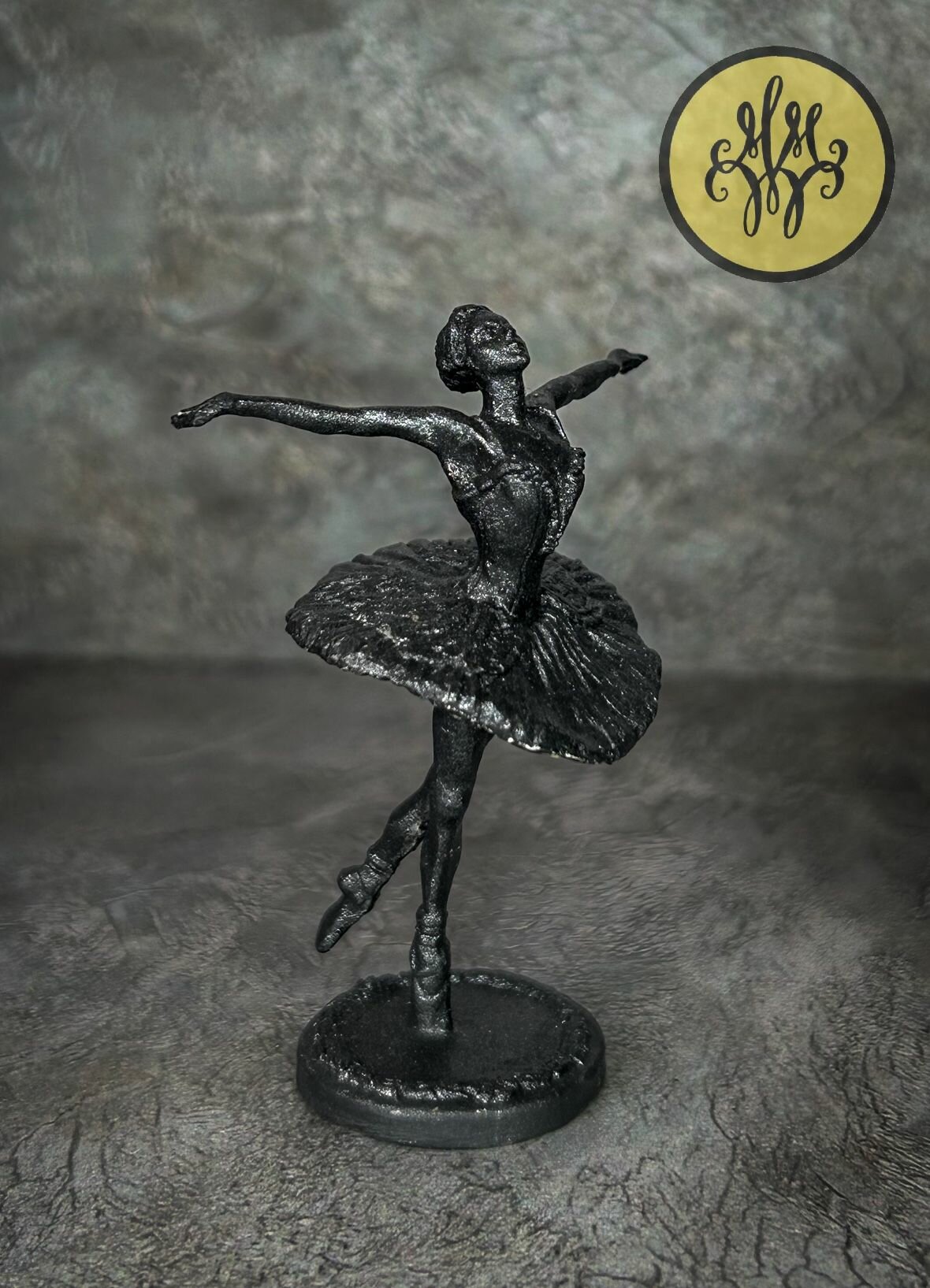 Оловянная фигурка "Умирающий лебедь", коллекционная миниатюра балерины ручной работы
