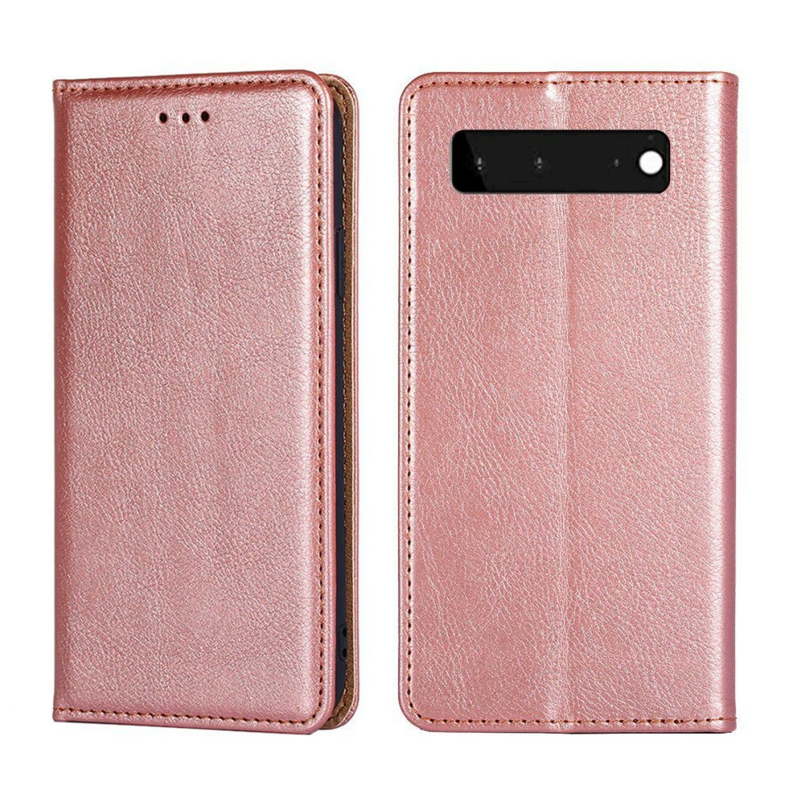 Чехол-книжка MyPads для Google Pixel 6 с откидной крышкой и защитой, розовый