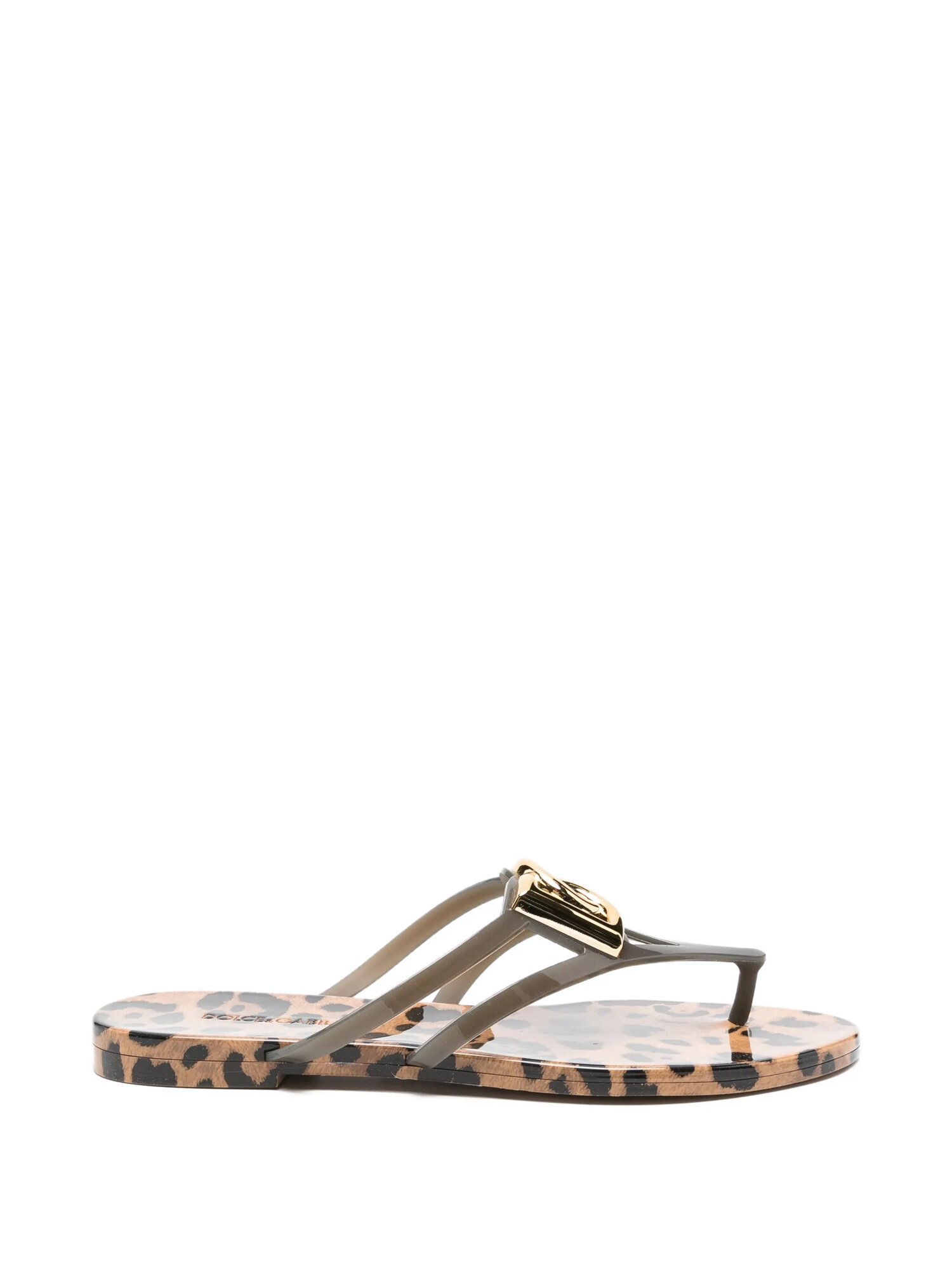 Шлёпанцы Leopard-print logo flip-flops