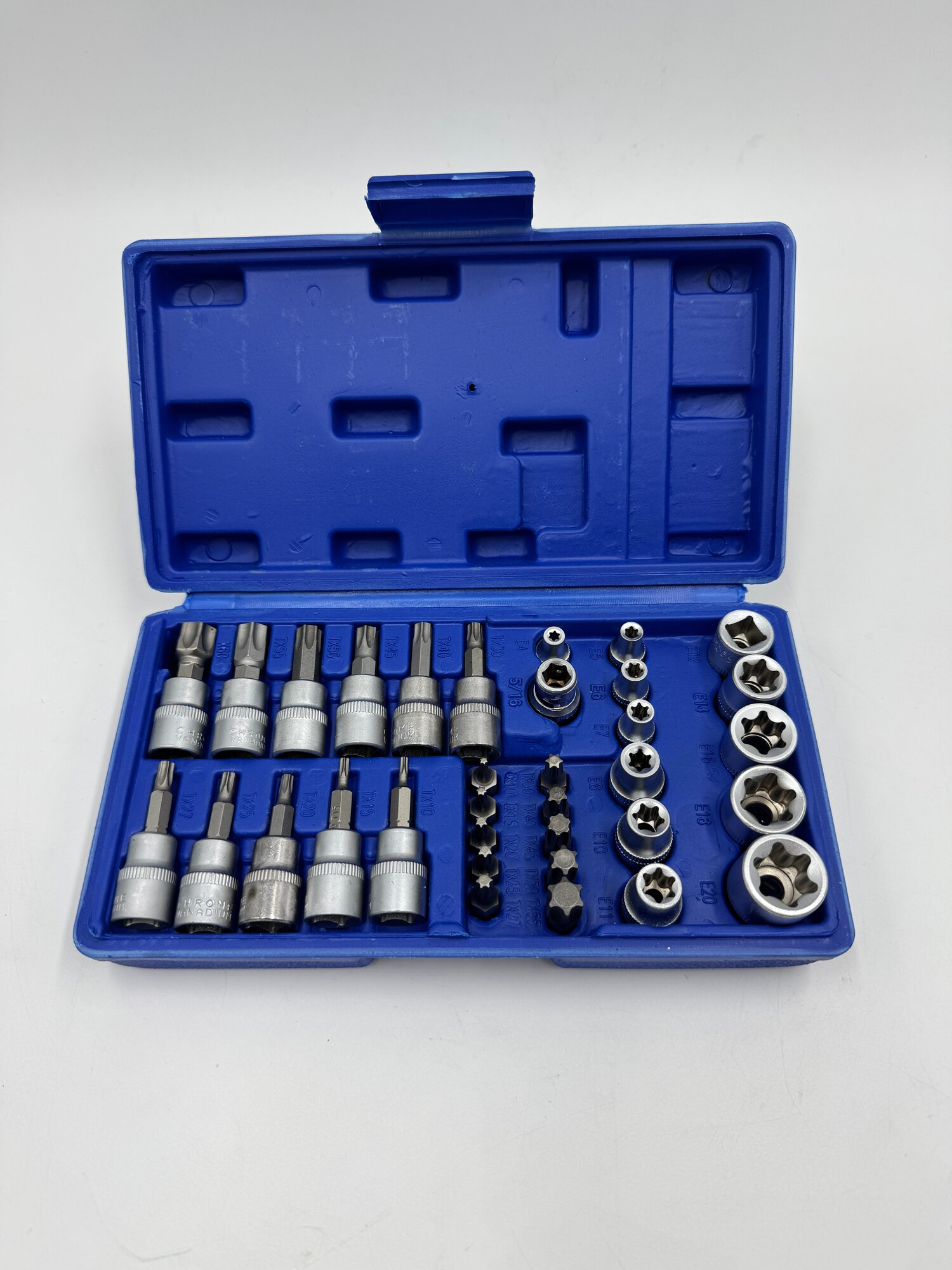 Набор головок E-Torx 29 предметов/Головки для бит 1/2 1/4 3/8