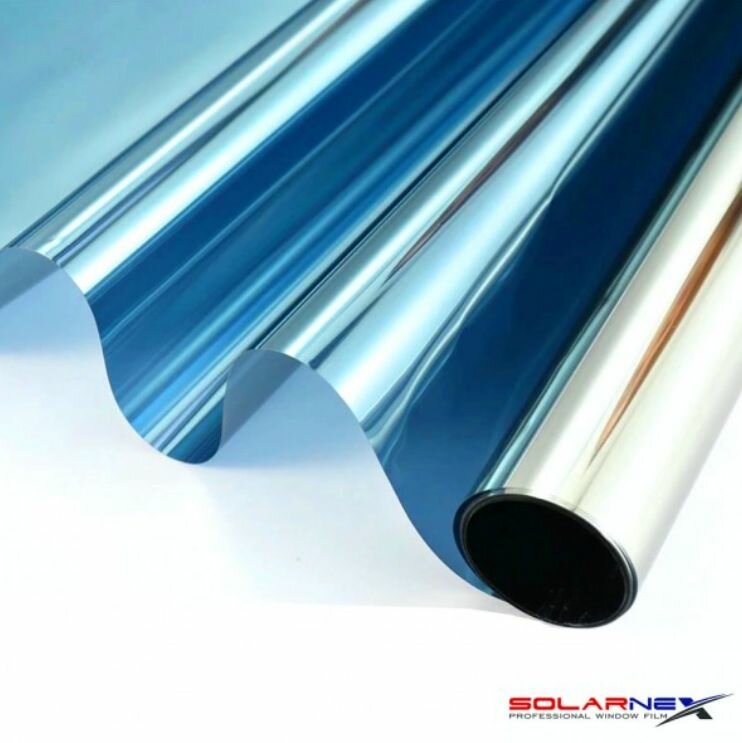 Архитектурная пленка для окон Solarnex COMMERCIAL SILVER/BLUE 15% голубой