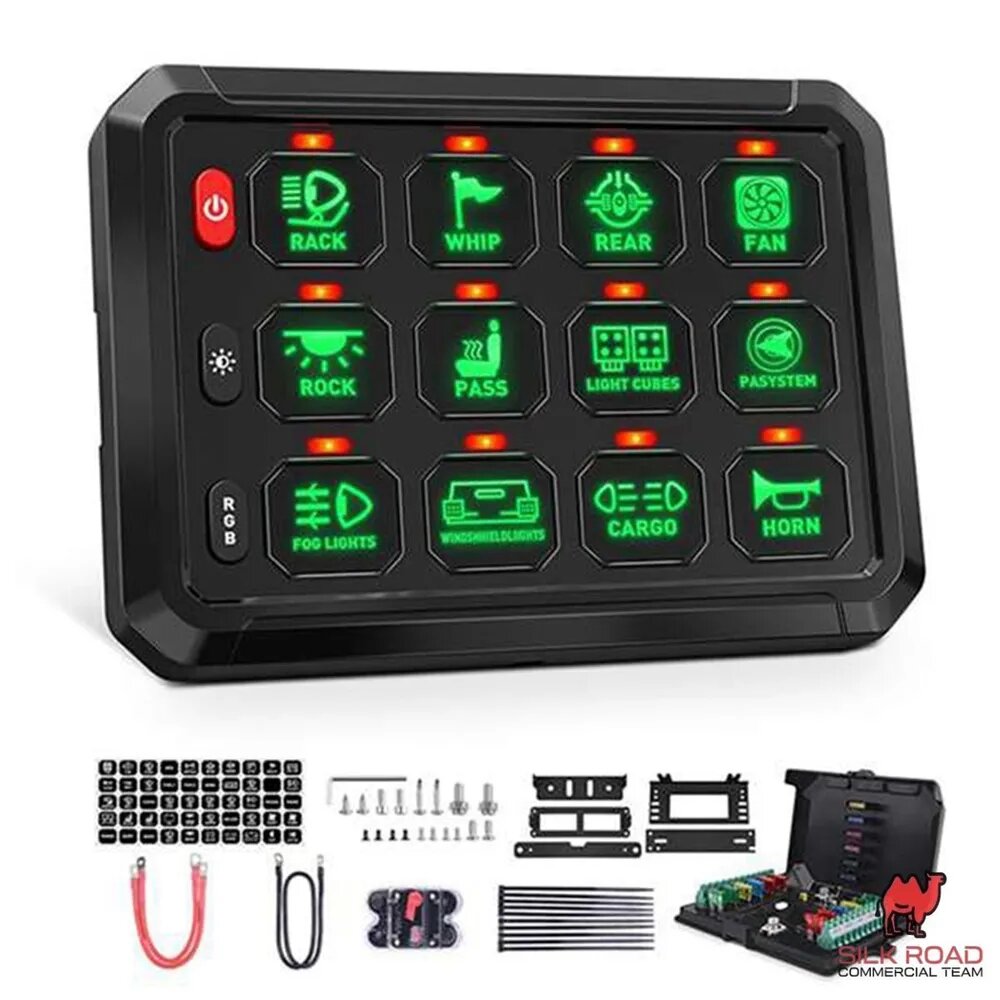 12-Клавишная Панель Переключателей RGB Switch Pod 12v Panel Для Легкового Автомобиля И Грузовика
