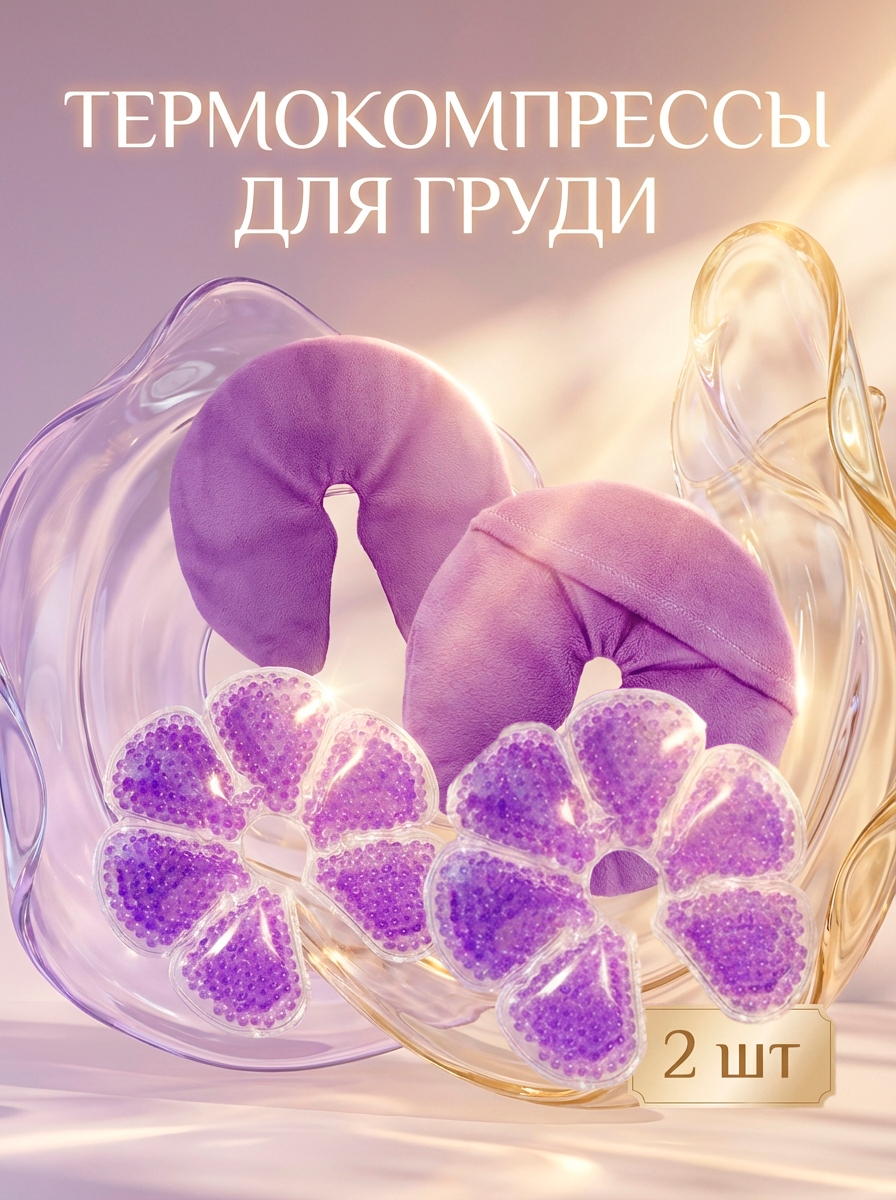 Накладки для груди термонакладки гелевые 2 шт