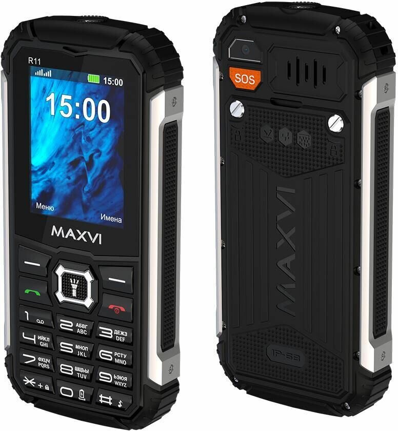 Телефон кнопочный мобильный MAXVI R11 black