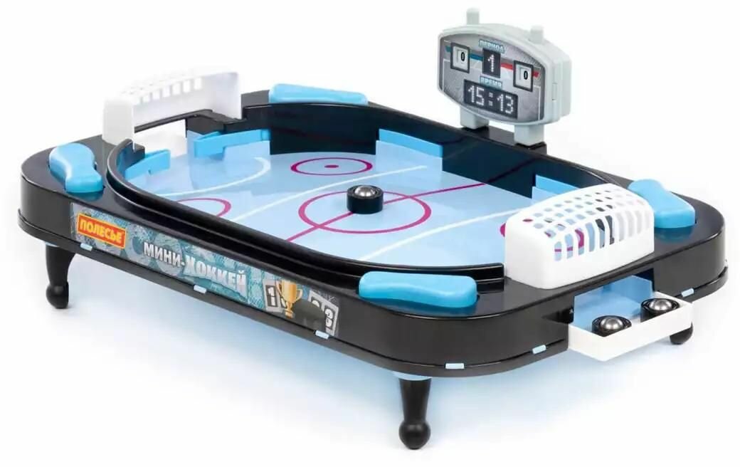 Настольная игра Полесье "Мини-хоккей" для детей и взрослых, размер поля 33х22х14 см